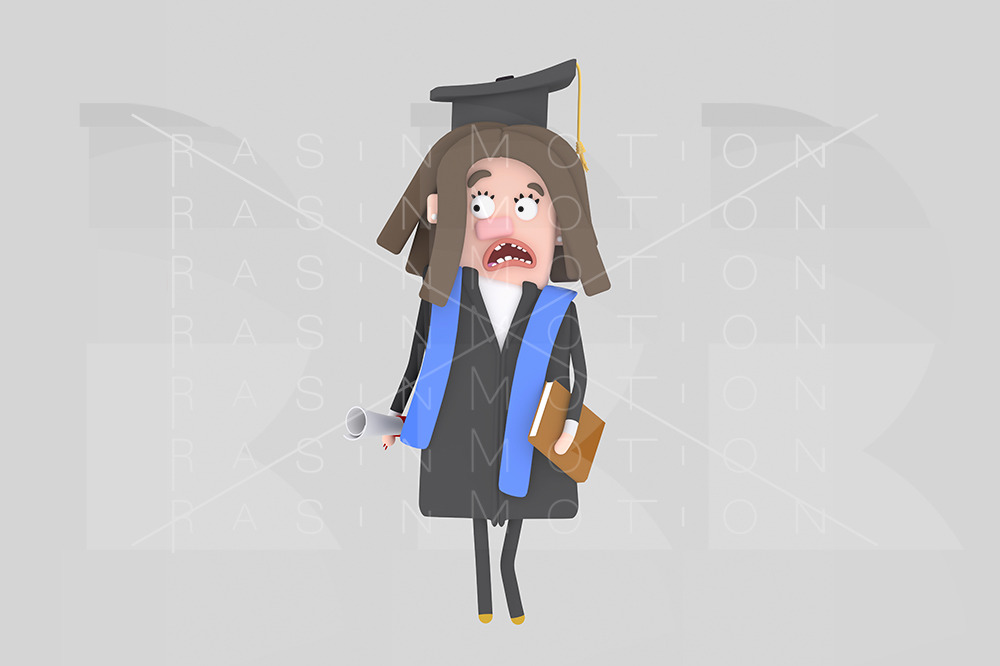 Worried Graduate girl, an Education Illustration by rasinmotion ...