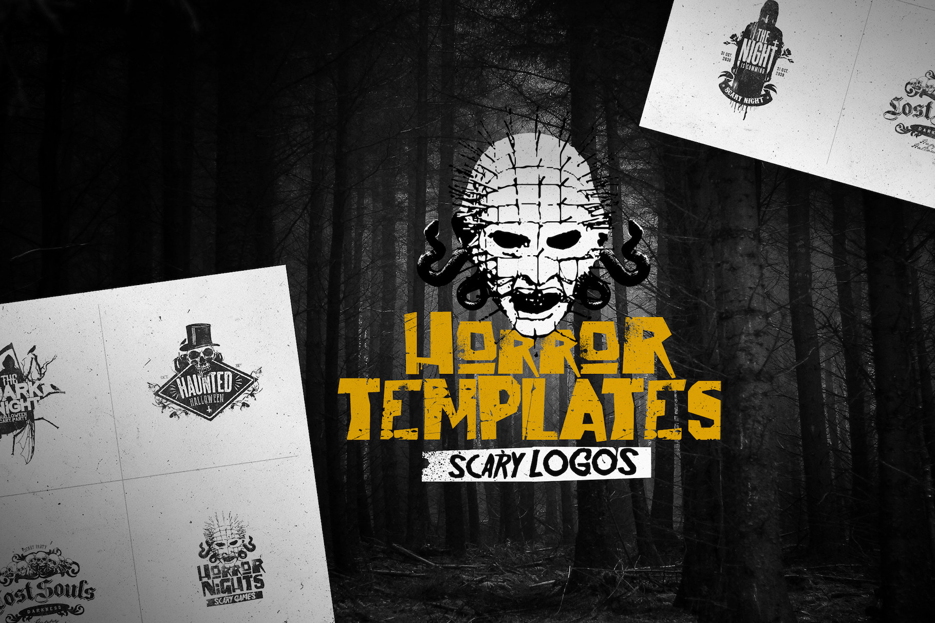 Horror Logo Templates, a Branding & Logo Template by Easybrandz