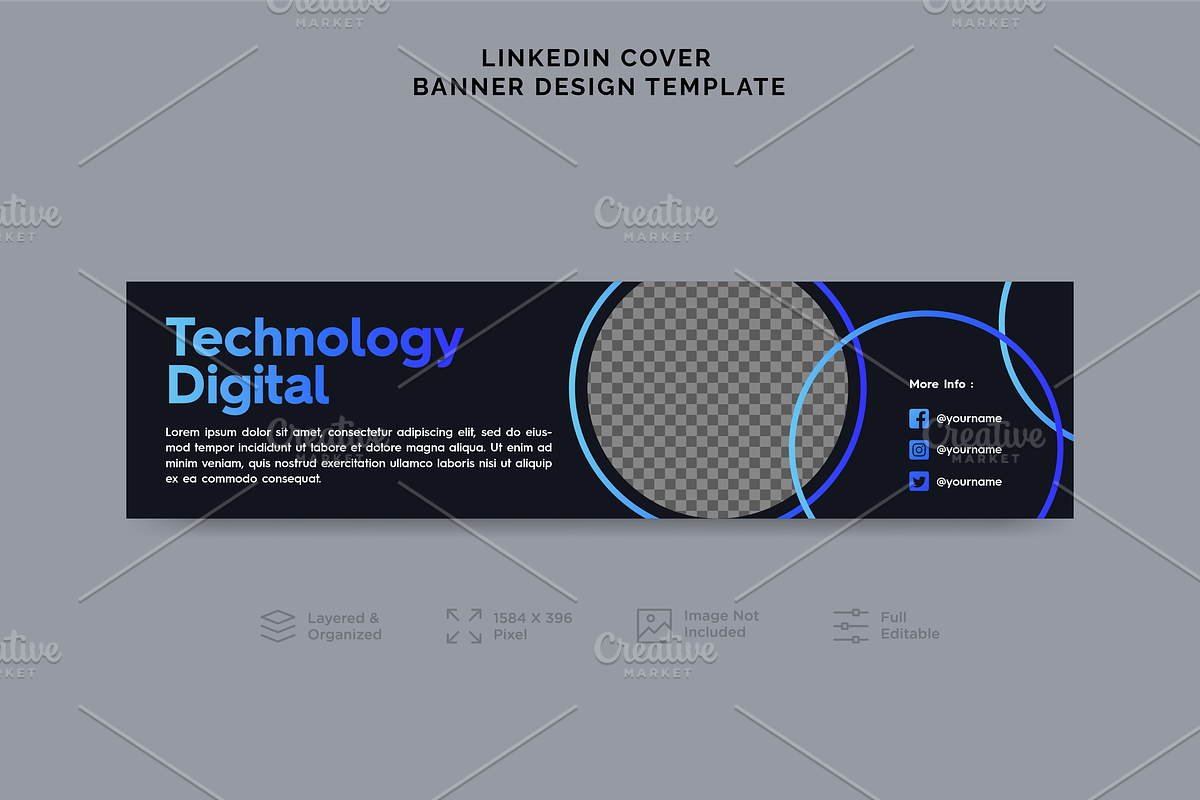6 Technology Linkedin Banner | Creative Market