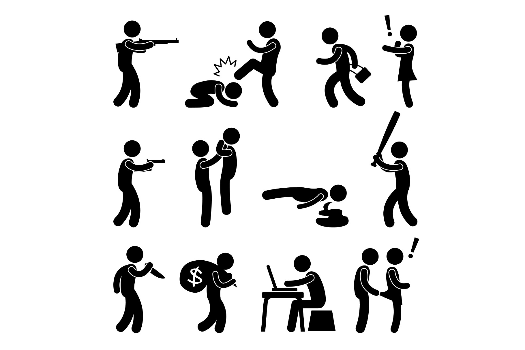 Terrorist Criminal Violent Crimes, an Icon by Leremy Stick Figures