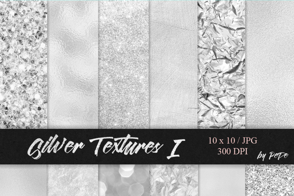 Silver Textures I, a Texture Graphic by PeDe Designs