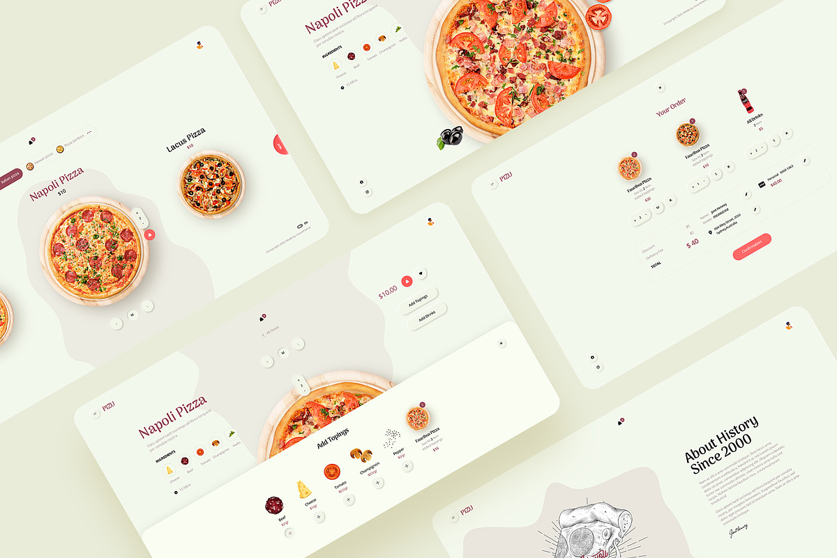 Pizu - Pizza order UI template, a Websites & App Template by Moontheme ...