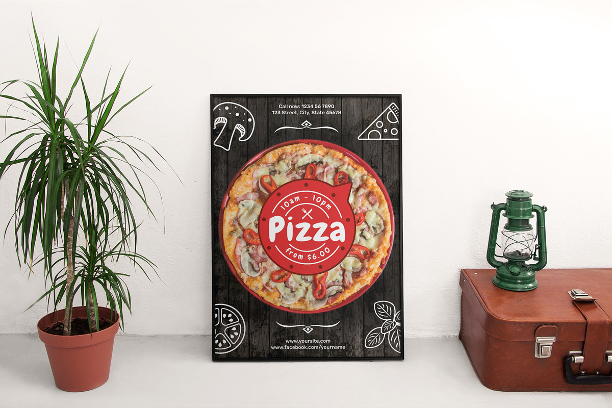 Print Pack | Pizza, a Poster Template by Amber Graphics