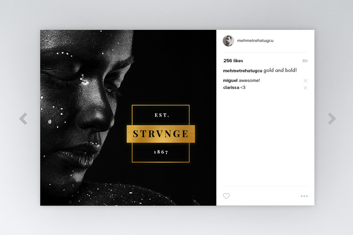 Instagram Gold Pack, a Social Media Template by Tugcu Design Co.