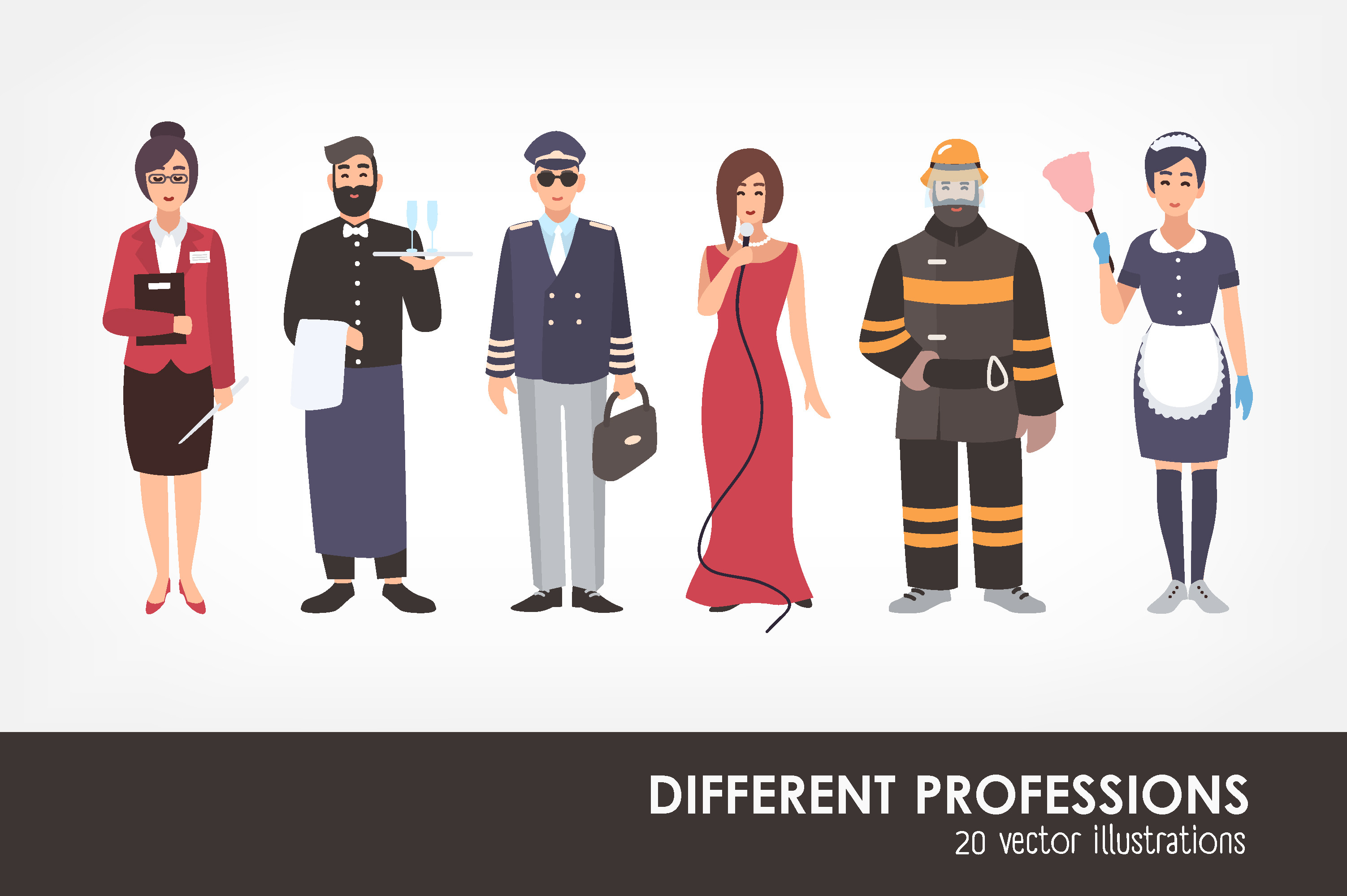 Set of different people profession, an Education Illustration by Good ...
