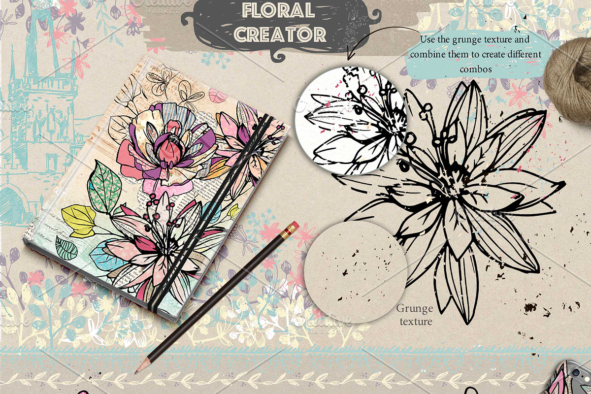 VECTOR LAB FLORAl&VINTAGE, an Animal Illustration by Alisa Mikibith Art