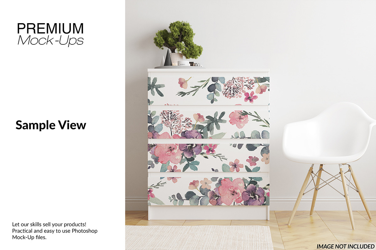 Ikea MALM Decals Mockups, a Product Mockup by mock-ups