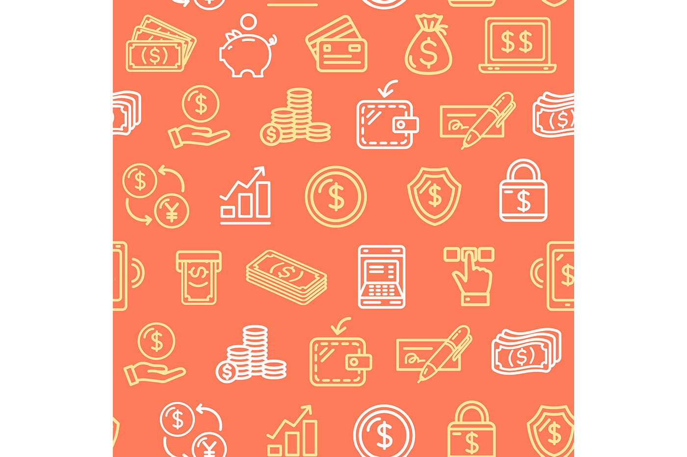 Money Finance Pattern Background, a Pattern Graphic by Vector and Templates