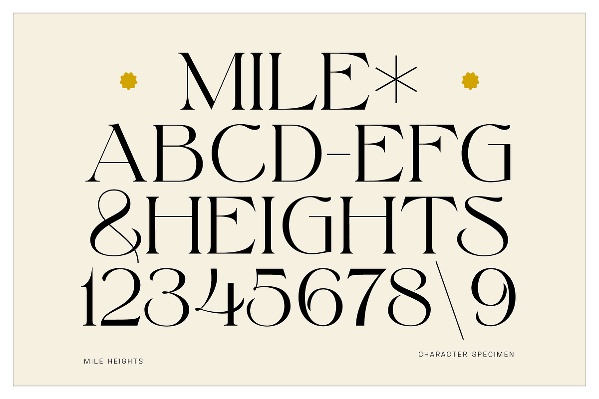 Mile Heights - Elegant Display Serif, a Serif Font by Surplus Type Co