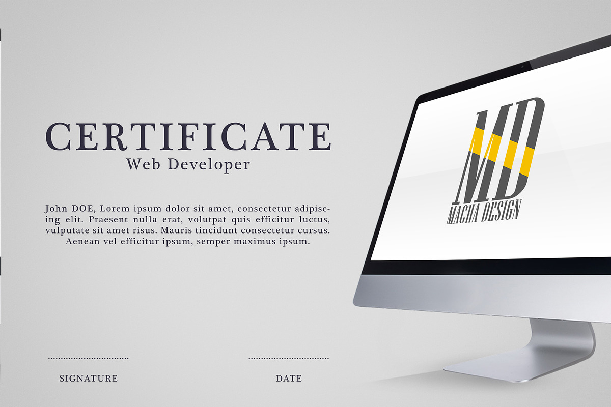 Developer Certificate, a Stationery Template by ErsanK