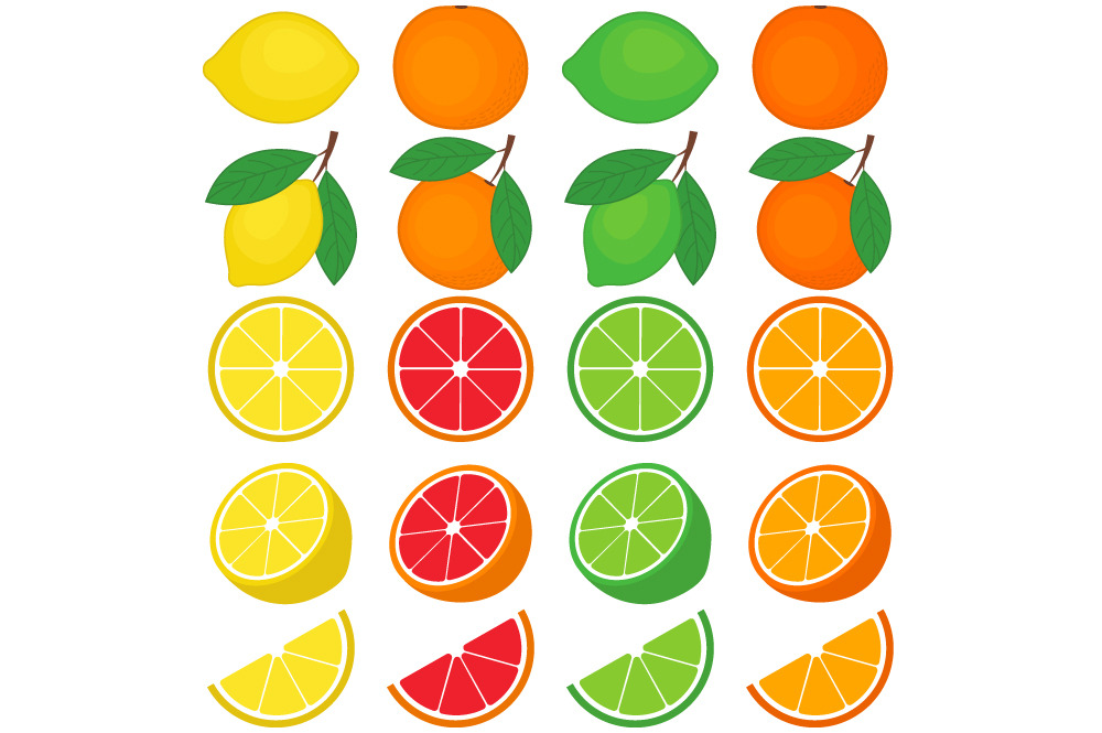Citrus Set, an Illustration by TheCreativeMill