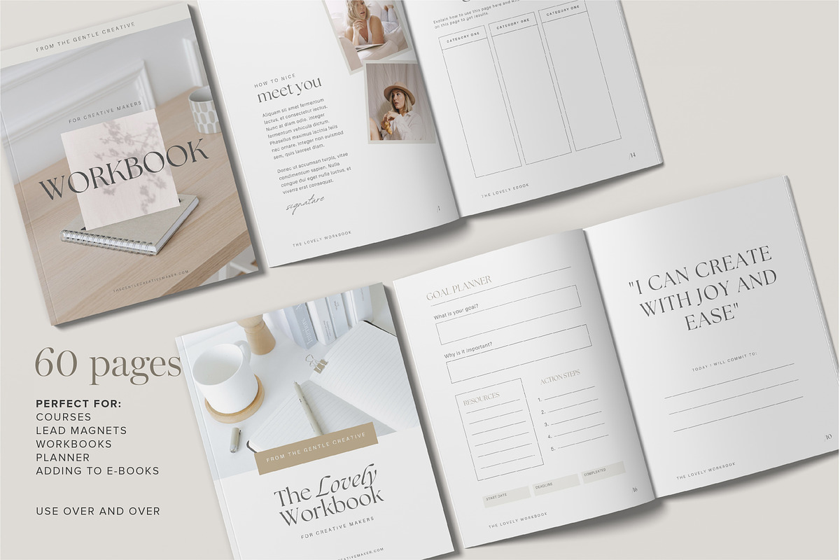 Editable Workbook Template for Canva
