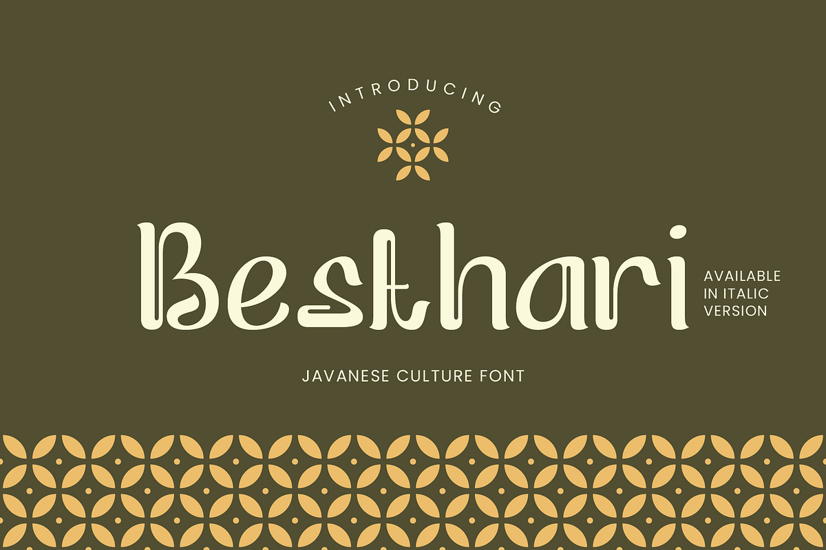 Besthari - Javanese Culture Font, a Font by Pikgura