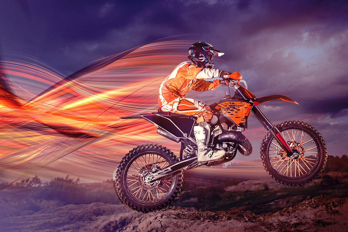 Light Trails Effect Photoshop Action, an Action Add-On by MRI STUDIO