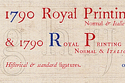 1790 Royal Printing Complete Set, a Serif Font by GLC Foundry