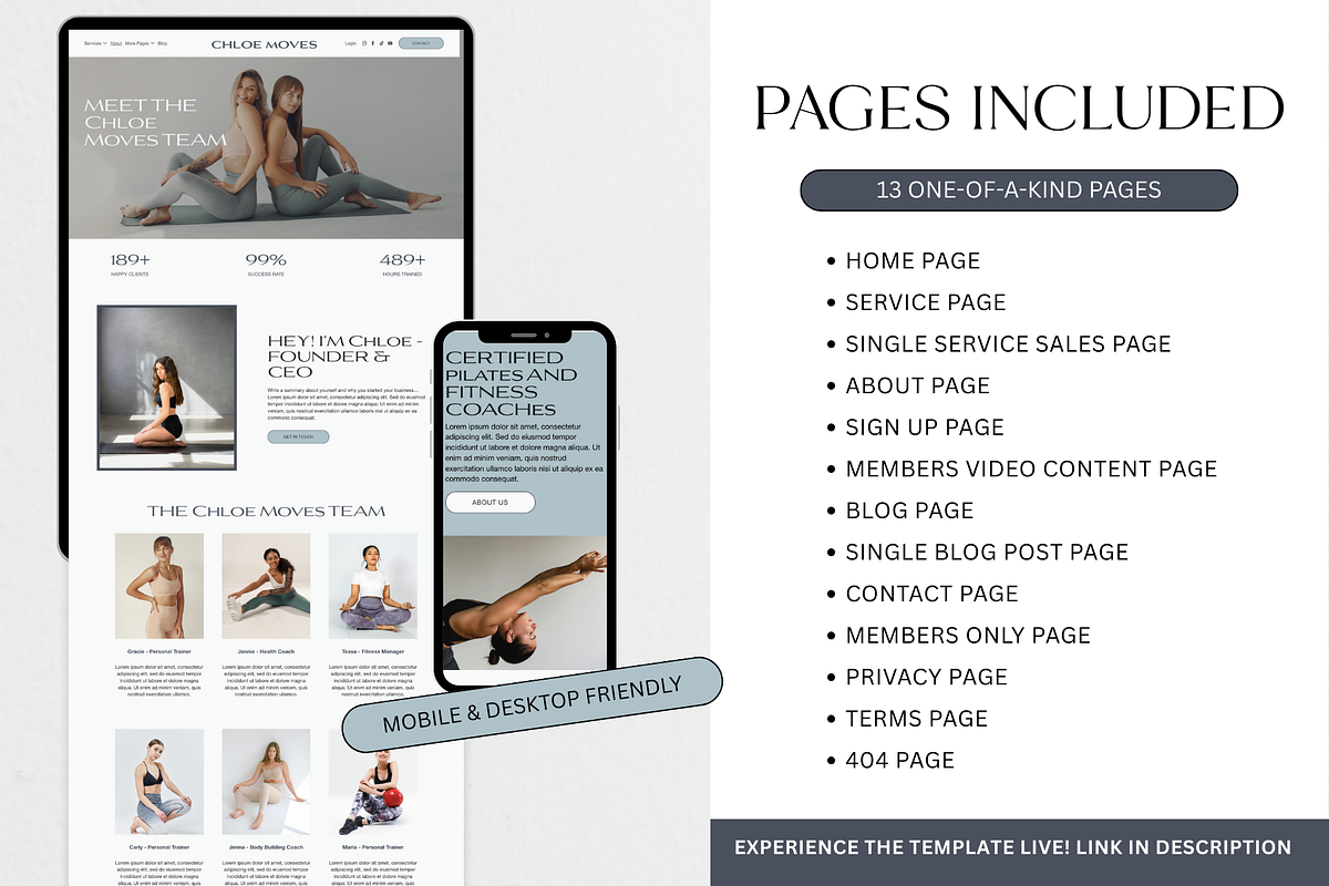 Luxury Squarespace Fitness Template