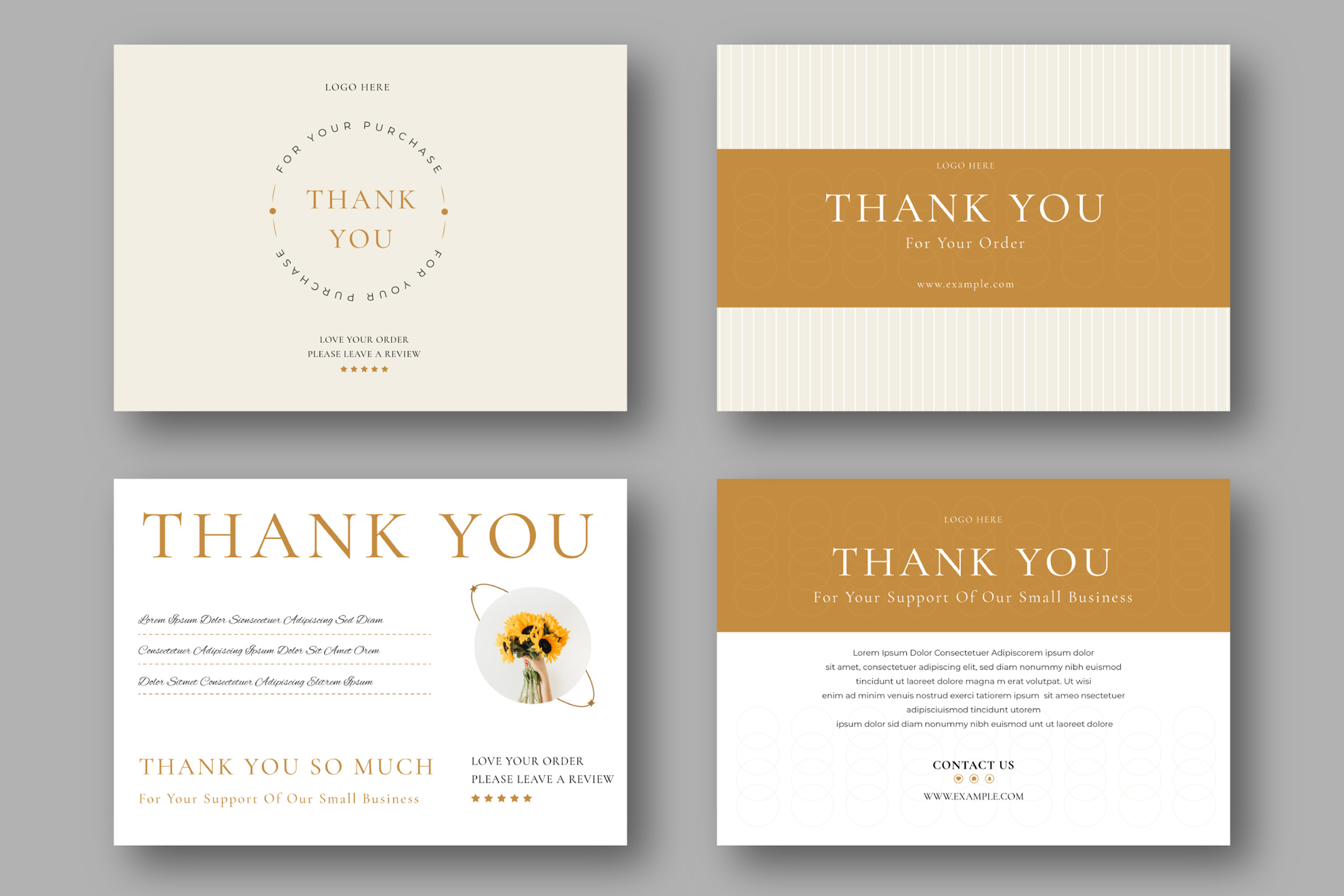Thank You Card Template Design