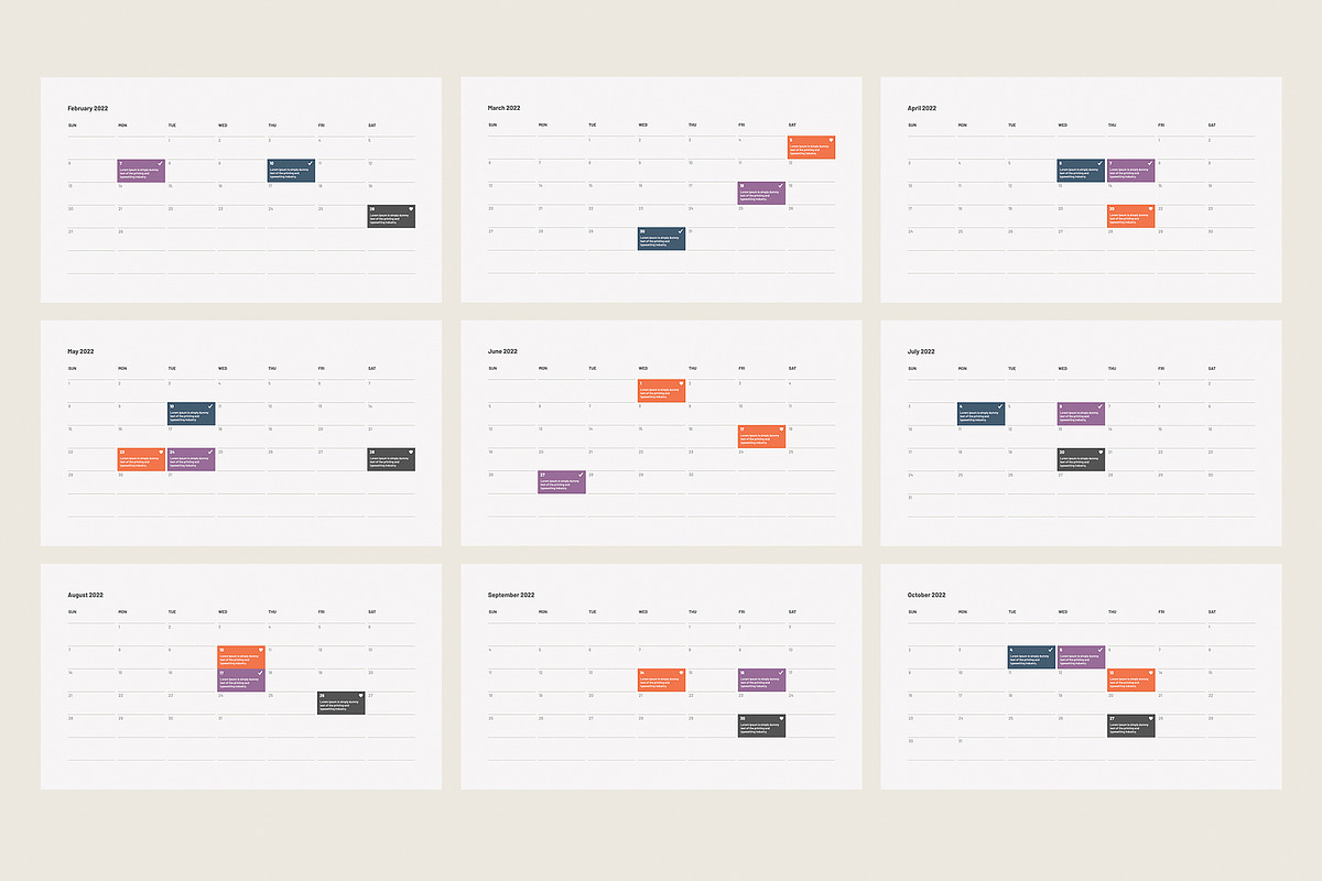 Calendar 2022 for Google Slides | Creative Market