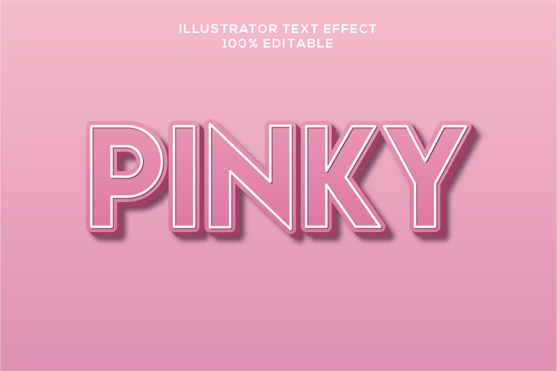 pinky text effect banner editable, a Plug-in Add-On by rio_tj