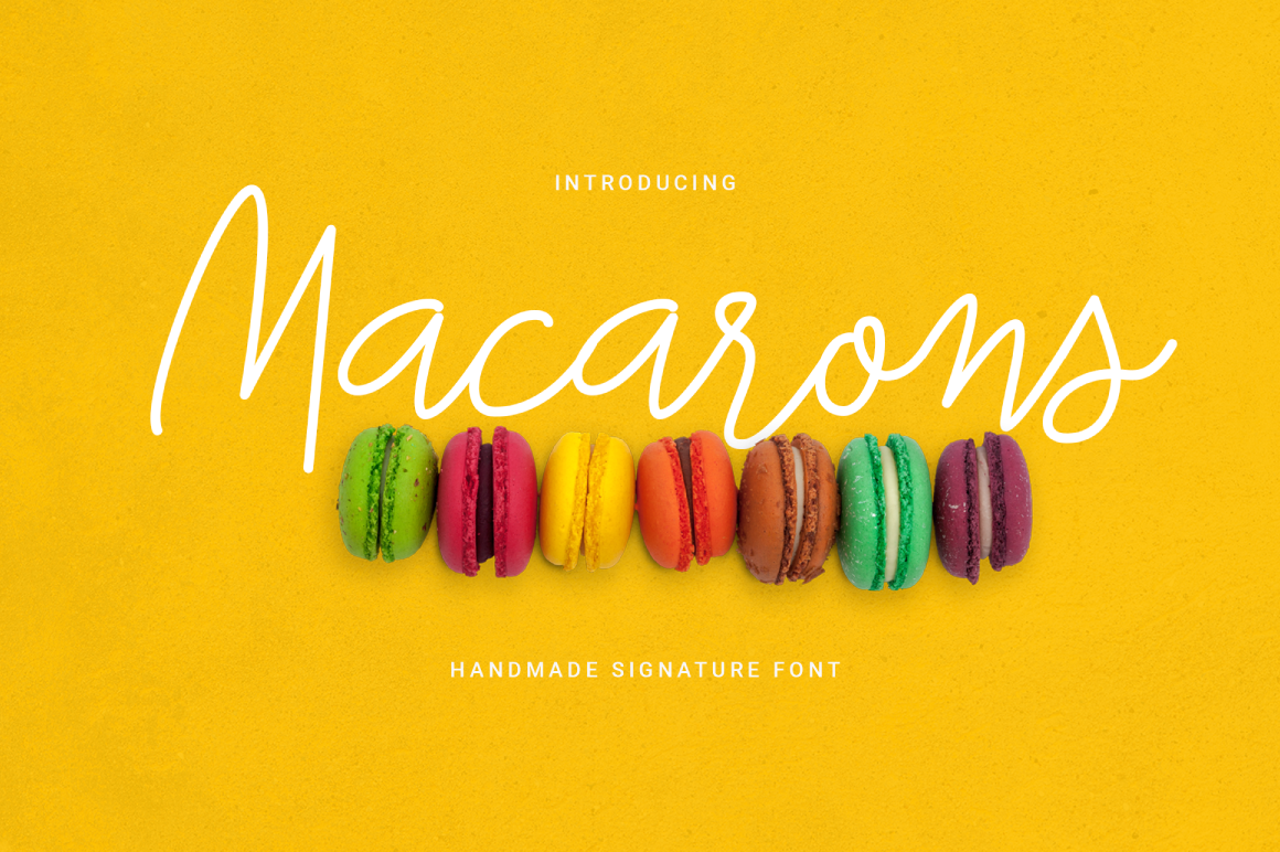 Macarons Font and Extras, a Script Font by LovePowerDesigns