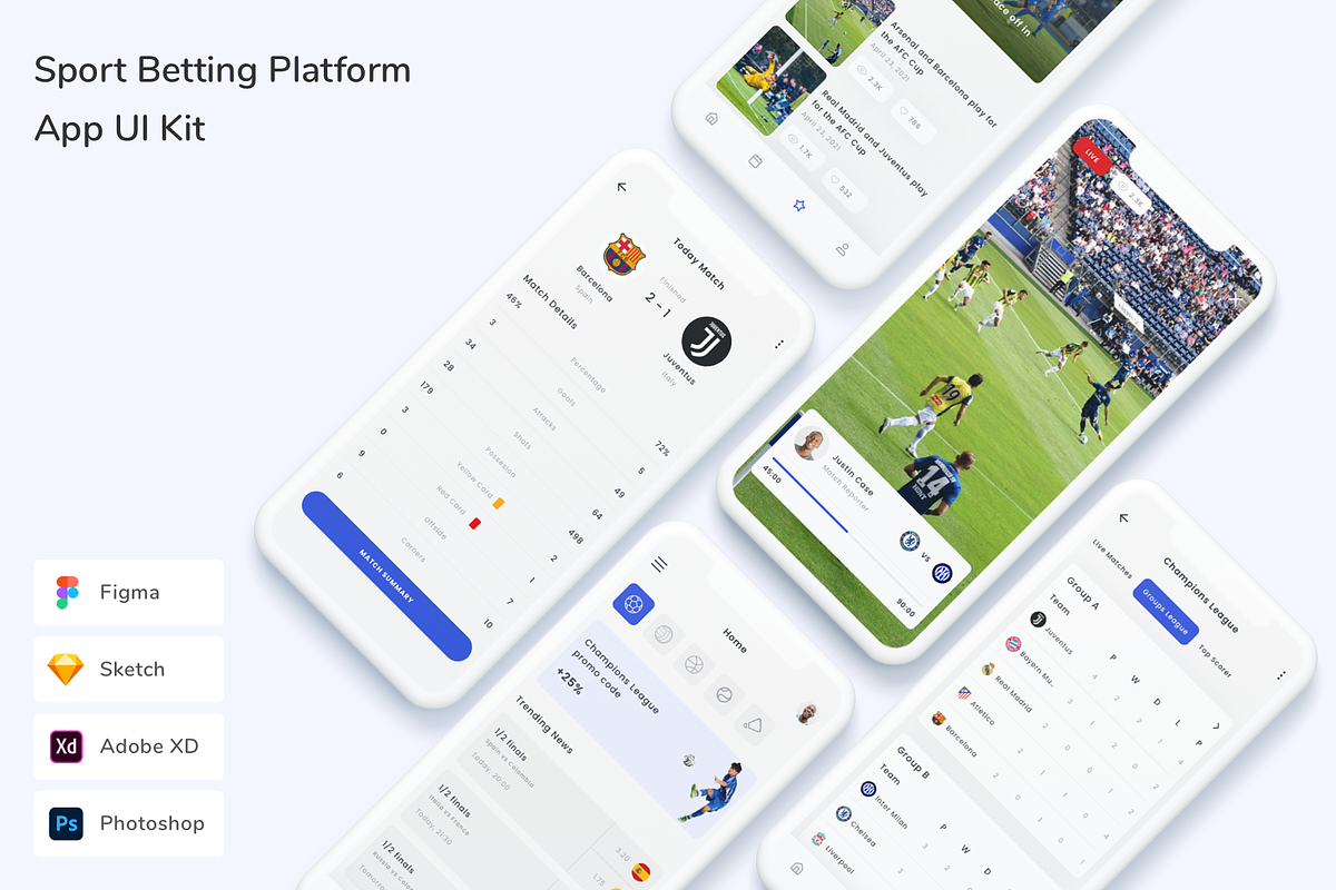 Sport Betting Platform App UI Kit, an UI Kit Template by Betush