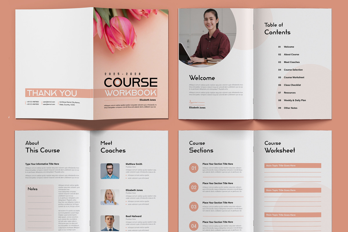 Course Workbook Template | Creative Market