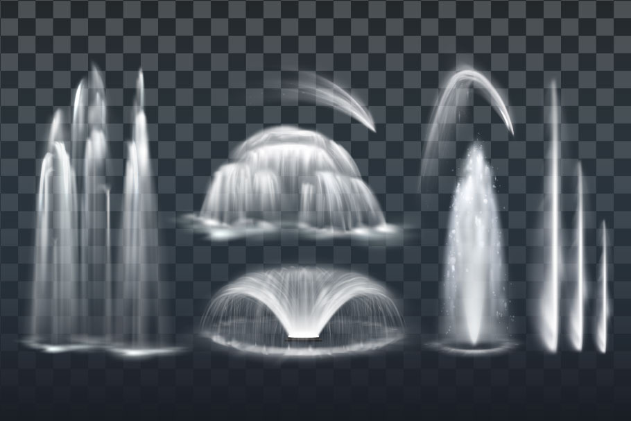 Waterfalls and Fountains Set, an Object Graphic by Zonda