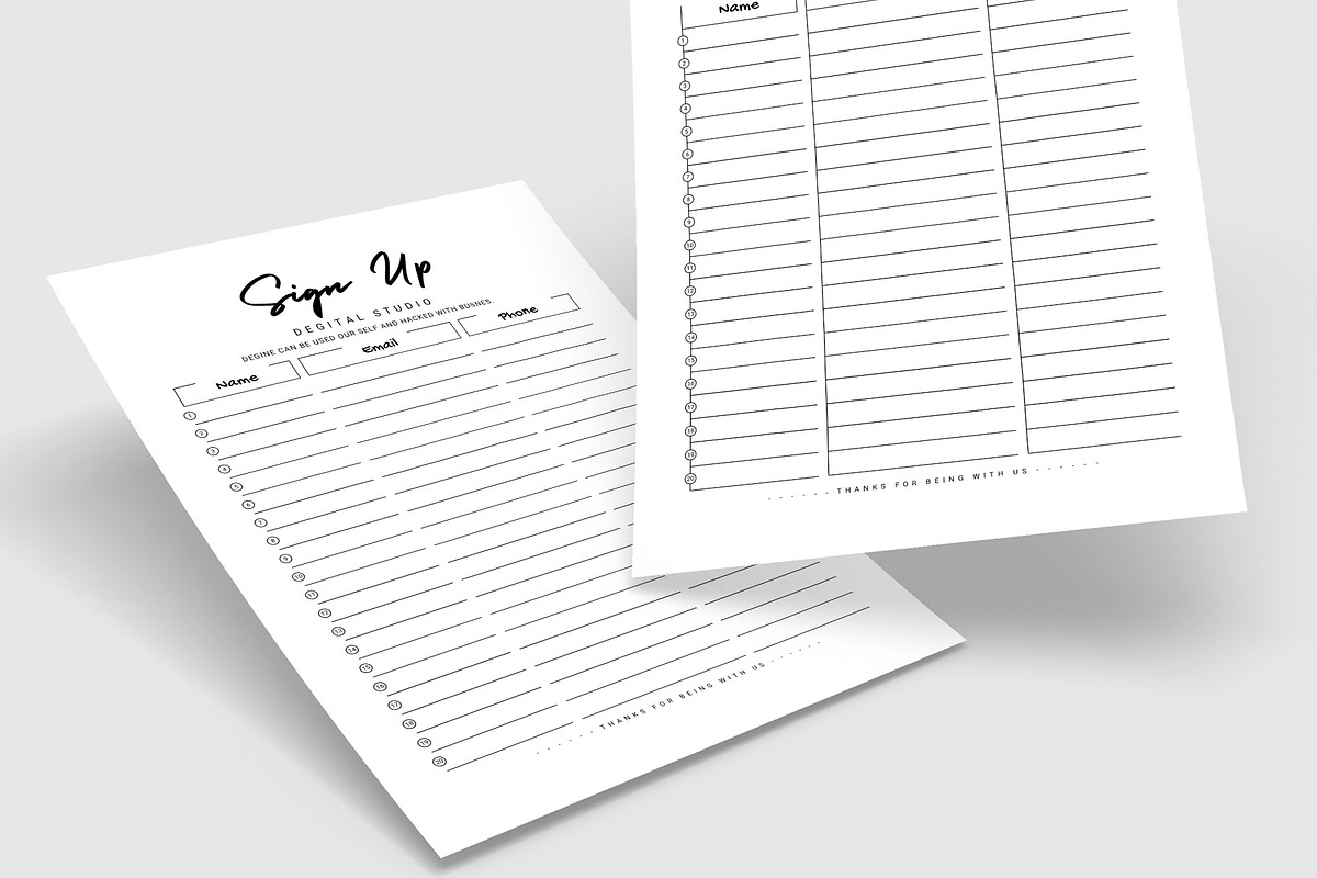 Editable Canva Sign Up Sheet, a Stationery Template by Amit Debnath