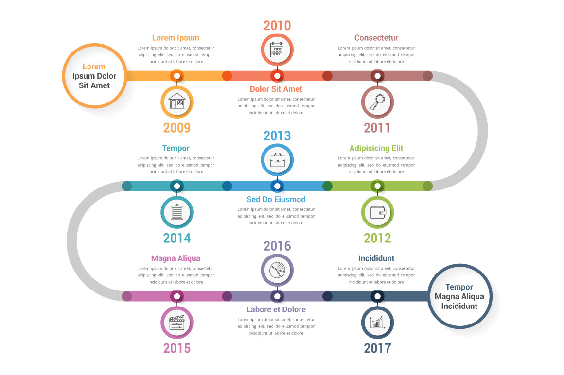 Timeline Infographics | Graphics ~ Creative Market