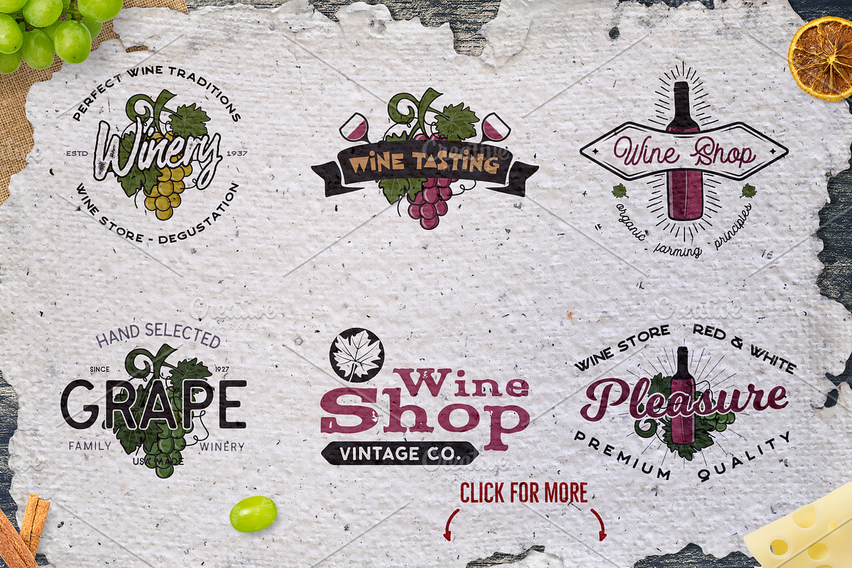 Winery Logo Designs & Wine Elements, a Branding & Logo Template by ...
