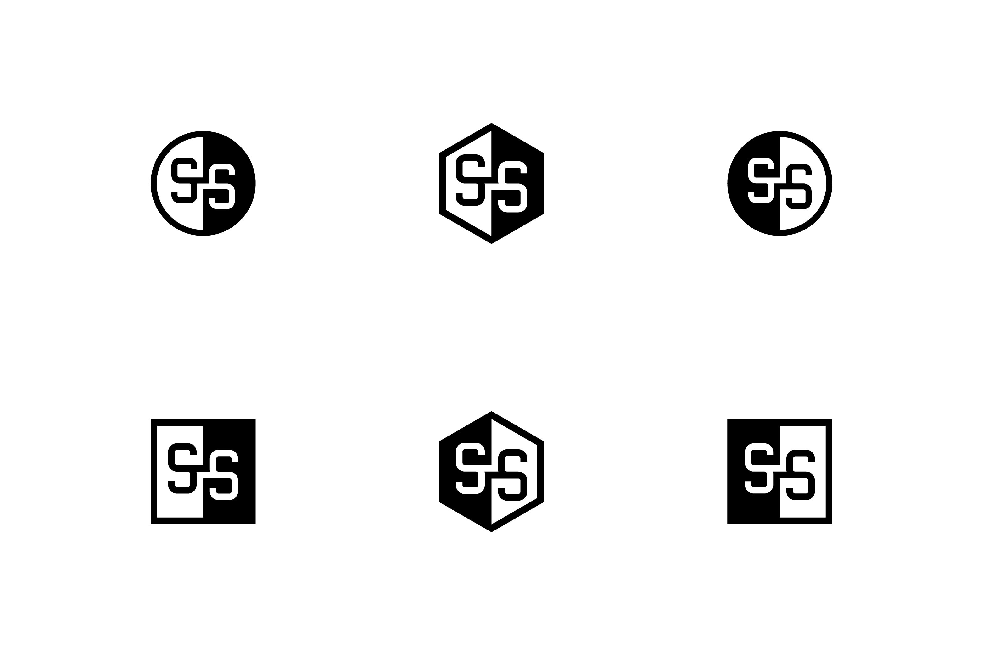Letters SS Positive and Negative Logo