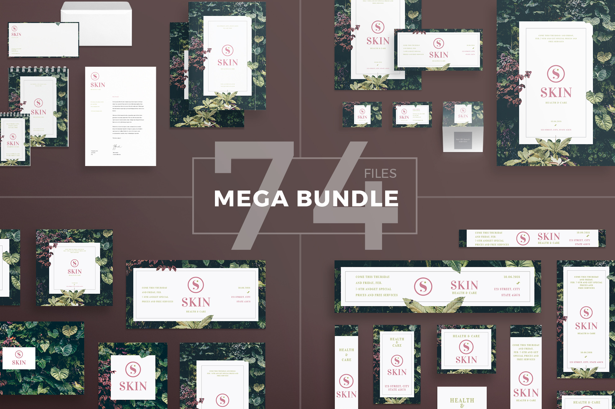 Mega Bundle | Skin Care, a Poster Template by Amber Graphics