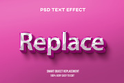 Replace Shiny 3D Text Effect Psd