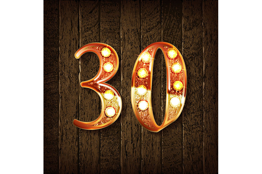 Golden number 30 vector, a Background Graphic by Aromeo | Creative Market
