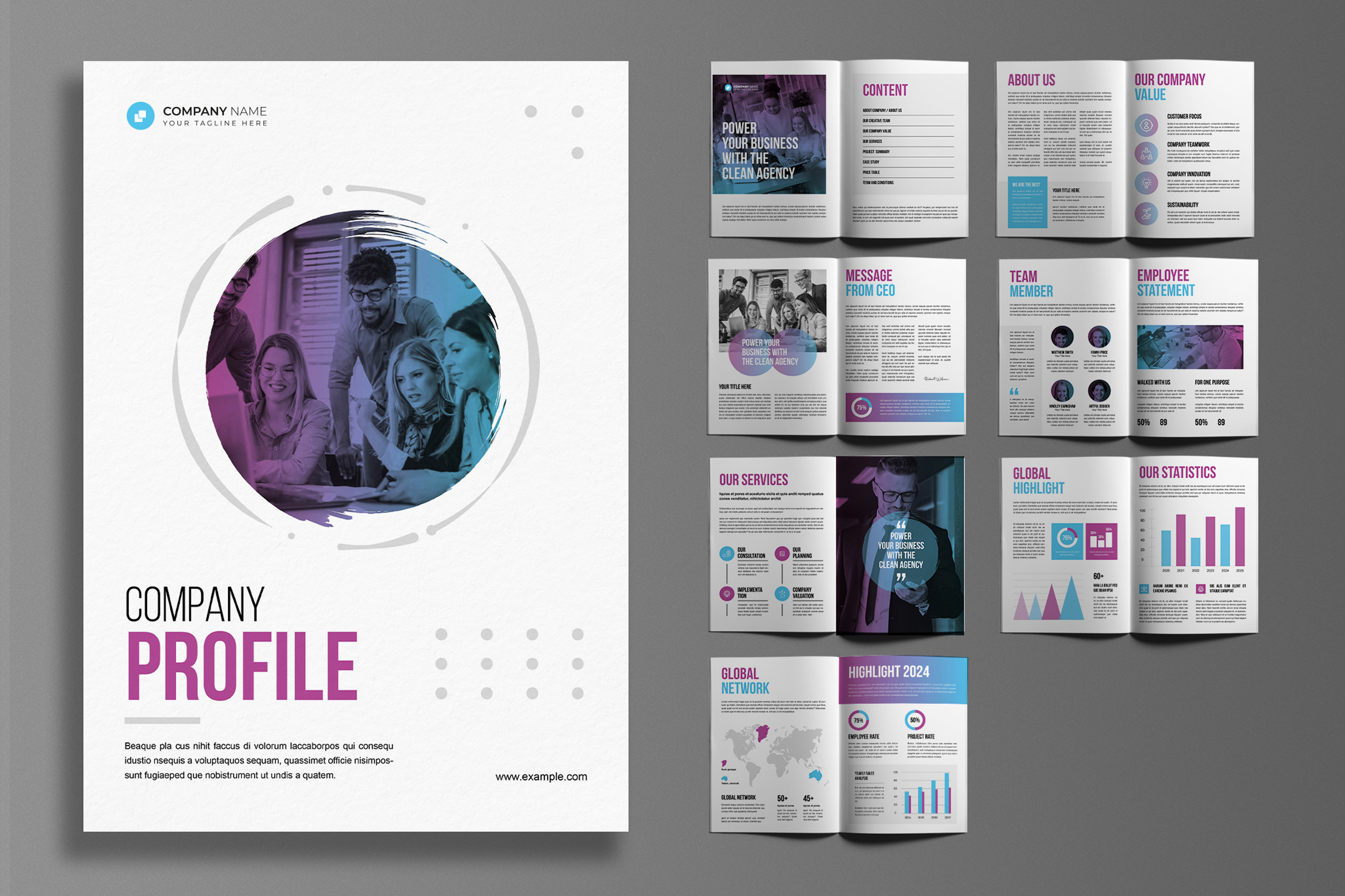 Company Profile Template Layout | Creative Market