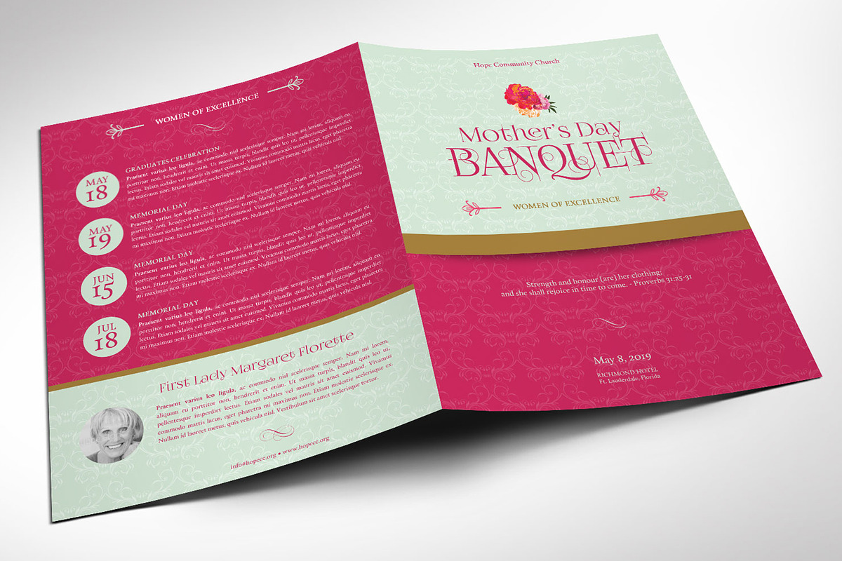 Mothers Day Event Program Word 4Pages