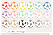 Soccer Ball Clipart, a Sport Illustration by Little Red Fox Shoppe