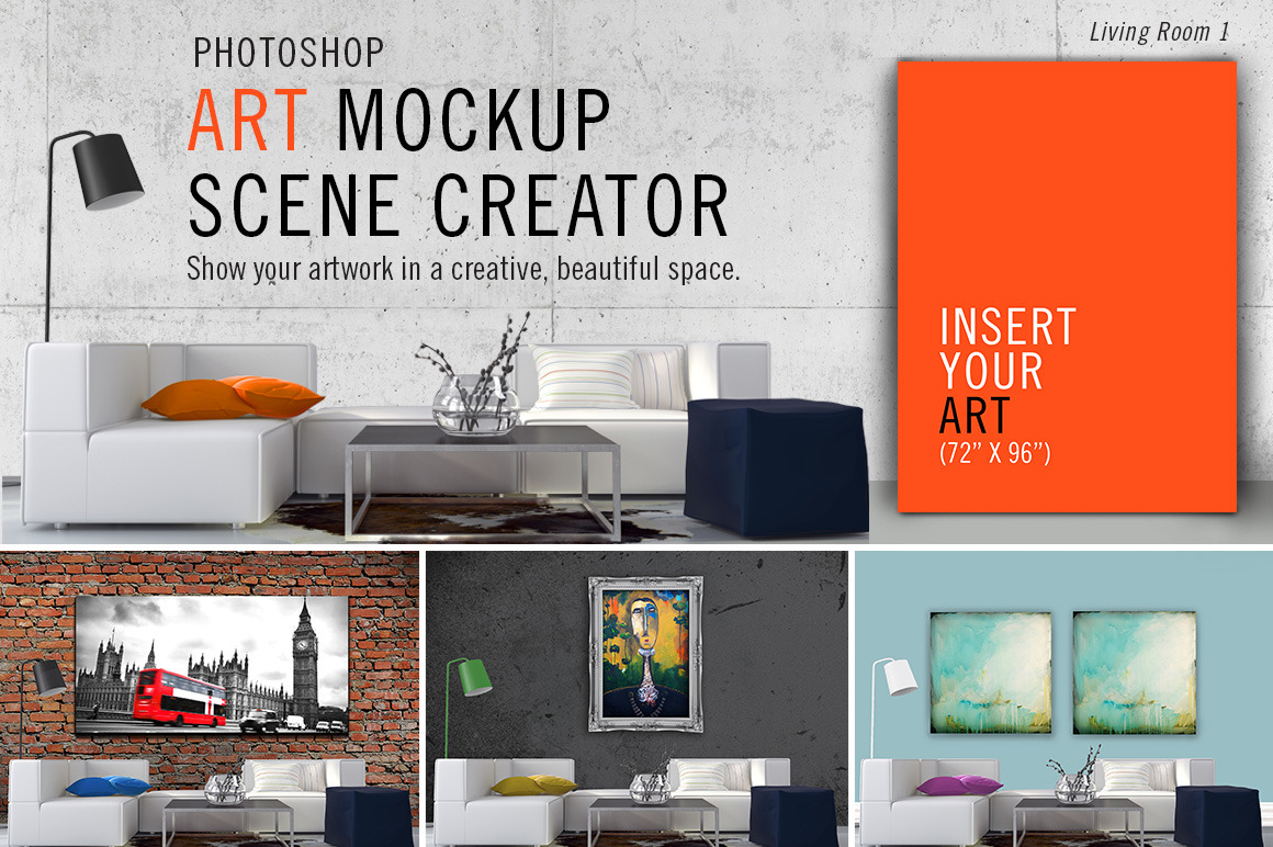 Art Mockup Scene Creator LR1, a Product Mockup by Robin Faye Gates Art