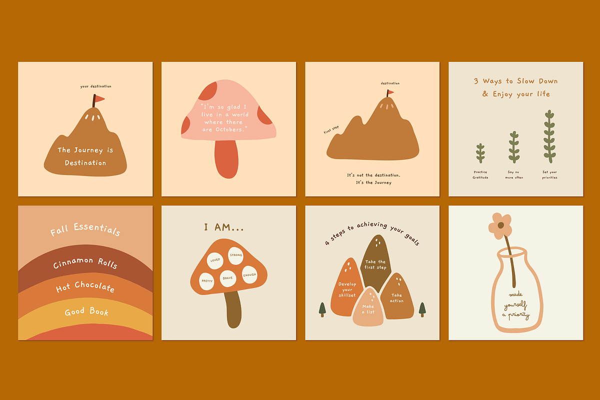 Cozy Fall Instagram Post CANVA, a Social Media Template by Elokka Std.