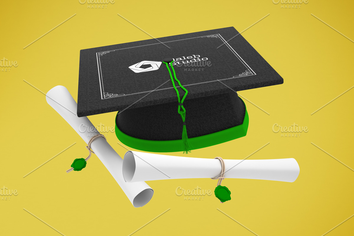 Graduation Cap Mockup, a Product Mockup by Qaleb Studio