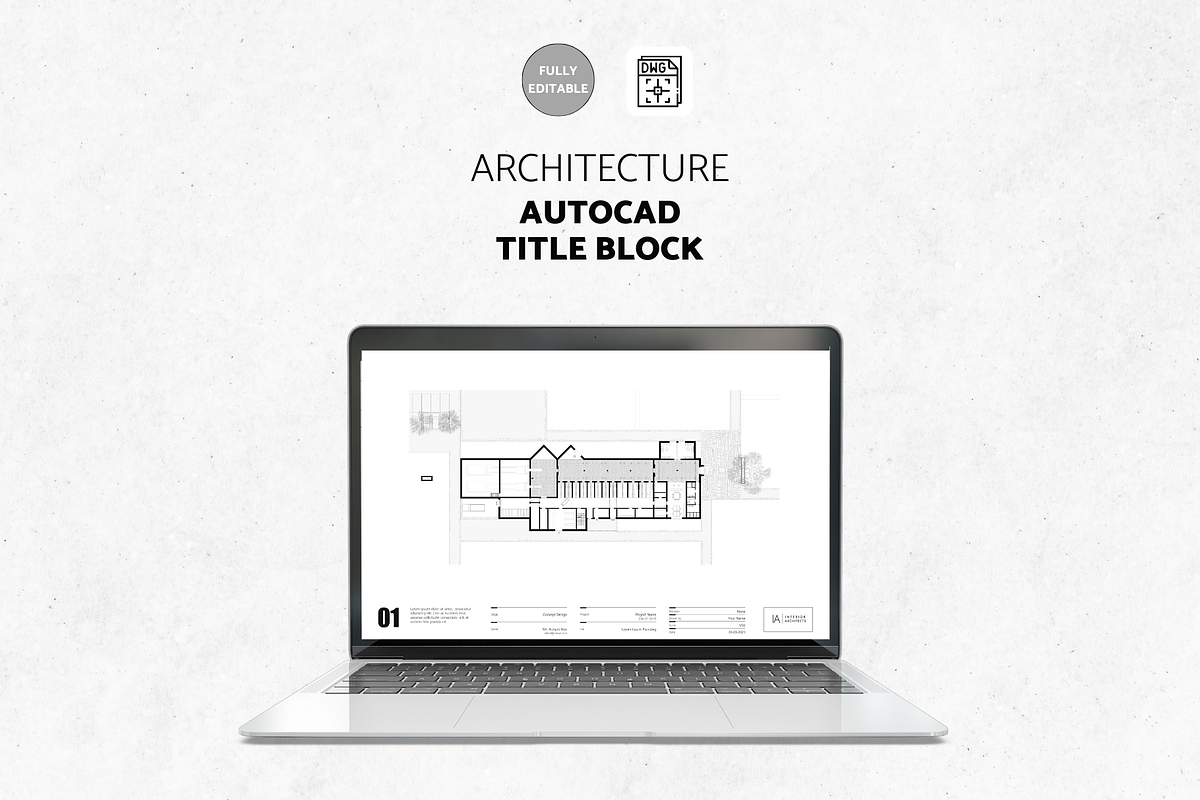Architect Title Block Template, a Presentation Template by yesitisprintable