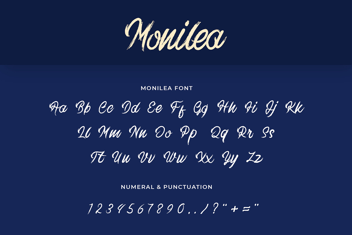 Monilea Brush Handwritten, a Script Font by UICreative