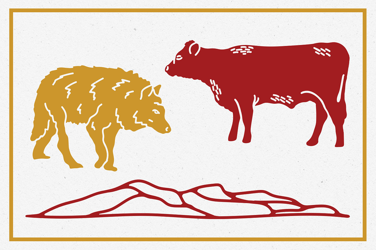 Vintage Animal Logos, an Animal Illustration by Justin Achammer