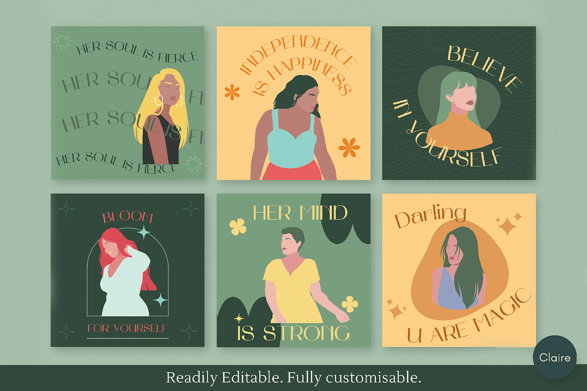 Girls Empowerment Instagram Quotes Kit