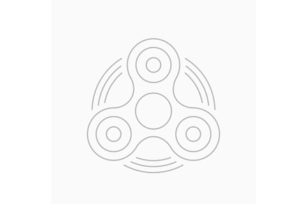 Fidget spinner line vector icon., an Outline Icon by Visual Generation