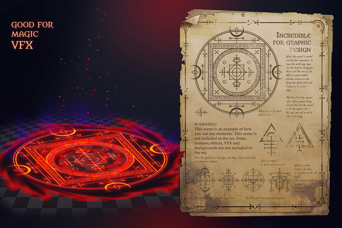 Dark Alchemy UI Set, an Object Illustration by Olga Ryzychenko