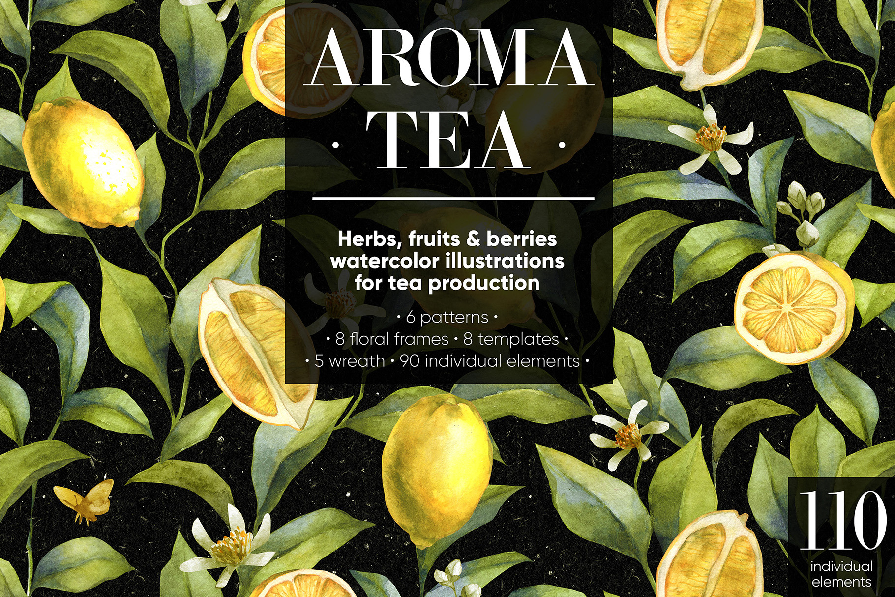 Aroma tea collection, a Decorative Illustration by Anastasia Koba
