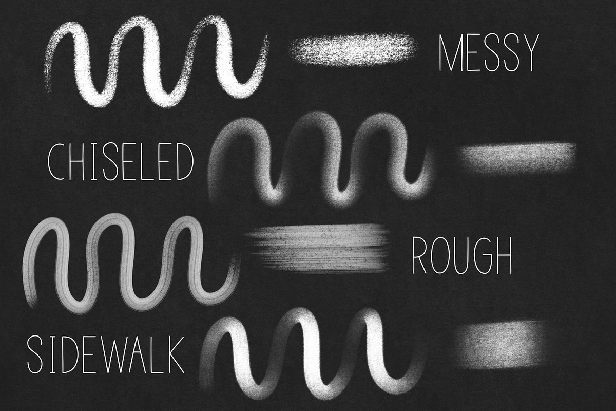 Chalk Lettering Procreate Brushes, a Brush Add-On by The Creative Bix