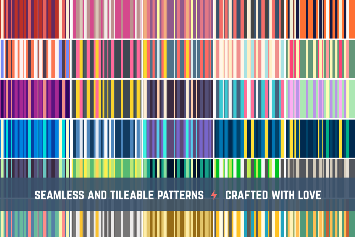 Electric Stripes Pattern, a Pattern Graphic by Projectile