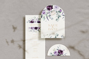 Violet Watercolor Floral Alphabet, a Decorative Illustration by Veris ...